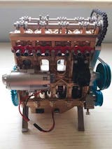 V4 Car Engine Assembly Kit Full Metal 4 Cylinder Car Engine Building K ...