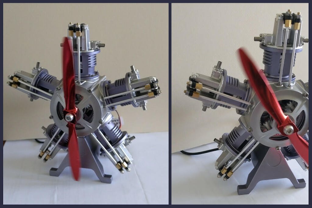 5 Cylinder Radial Engine Model Kit that Works - Build Your Own Radial ...
