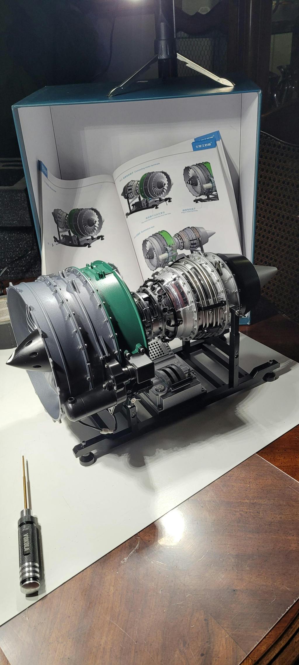 TECHING 1/10 Full Metal Working Turbofan Engine Model - Build Your Own ...