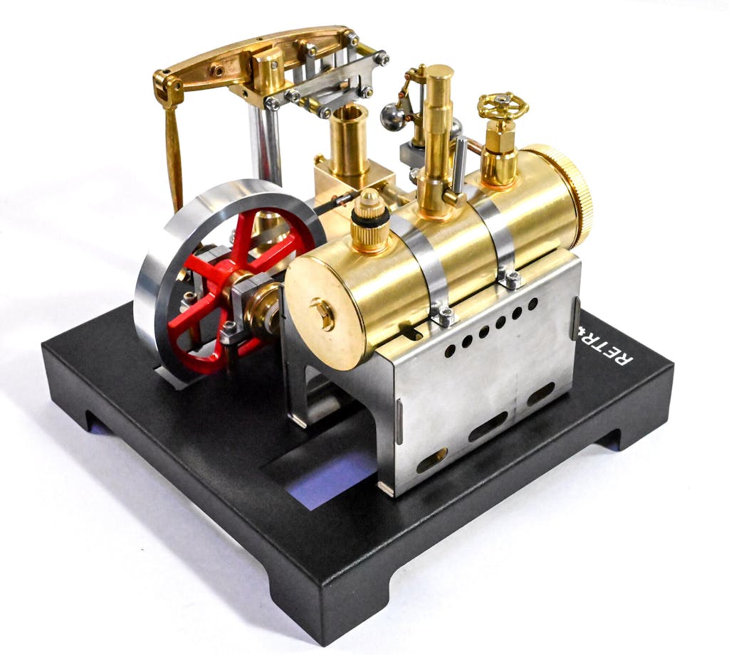 RETROL Full Metal Beam Engine Steam Engine Model Kit with Horizontal B - EngineDIY