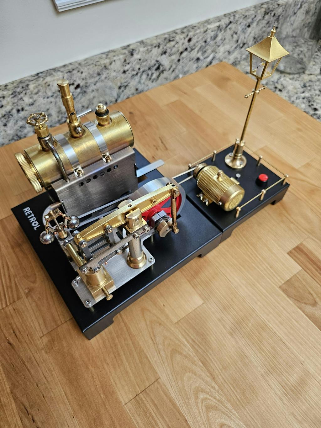 RETROL Full Metal Beam Engine Steam Engine Model Kit with Horizontal B - EngineDIY