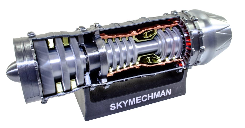 SKYMECHMAN 1/18 WS-15 Turbofan Engine Model Kit-Build Your Own Turbofa ...