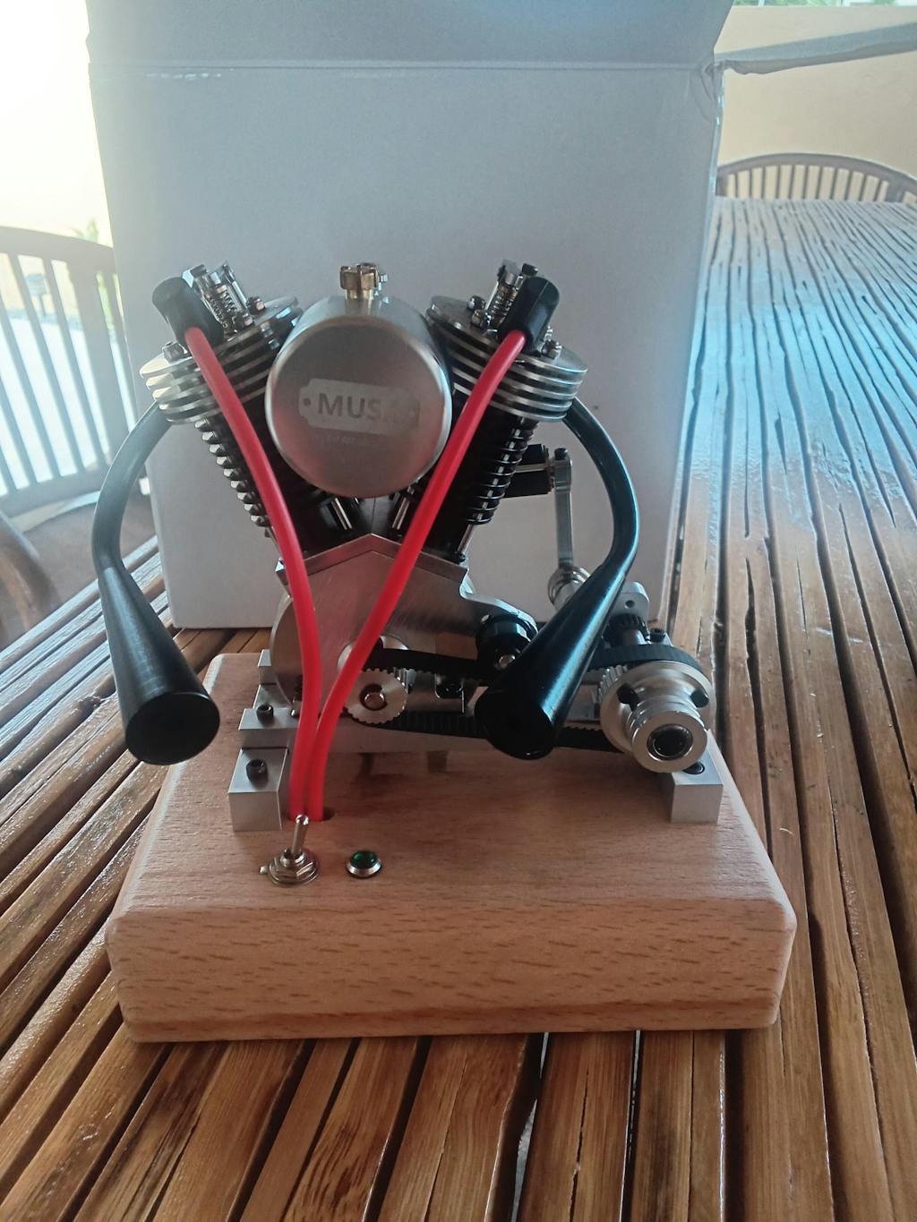 MUSA Hoglet V-Twin 4-Stroke Kick-Start Gasoline Motorcycle Engine Mode ...