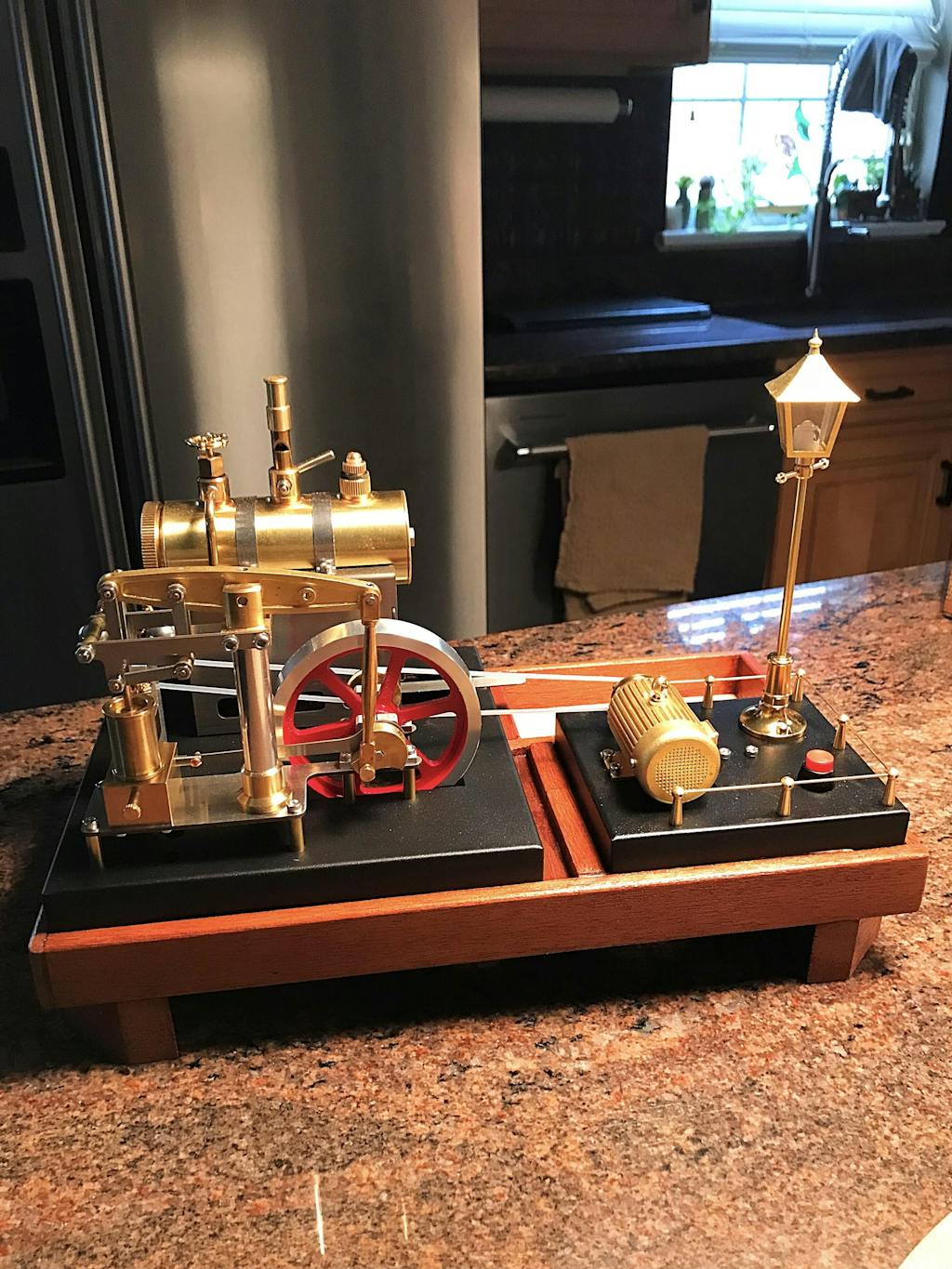 RETROL Full Metal Beam Engine Steam Engine Model Kit with Horizontal B ...