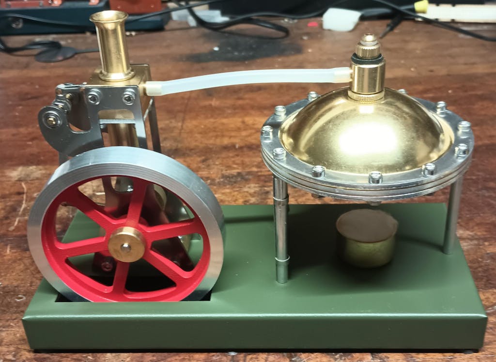 ENJOMOR Retro Steam Engine Kit with Spherical Boiler Support and Addit ...