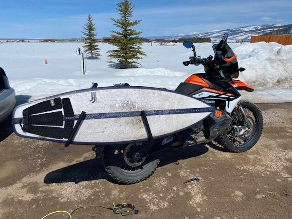 Moped Surfboard Rack | Dual-Mount & Holds Longboards