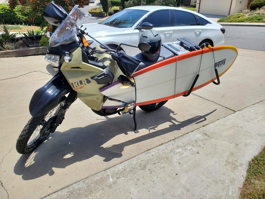 Motorcycle & Moped Surfboard Rack | Holds Boards up to 8 feet