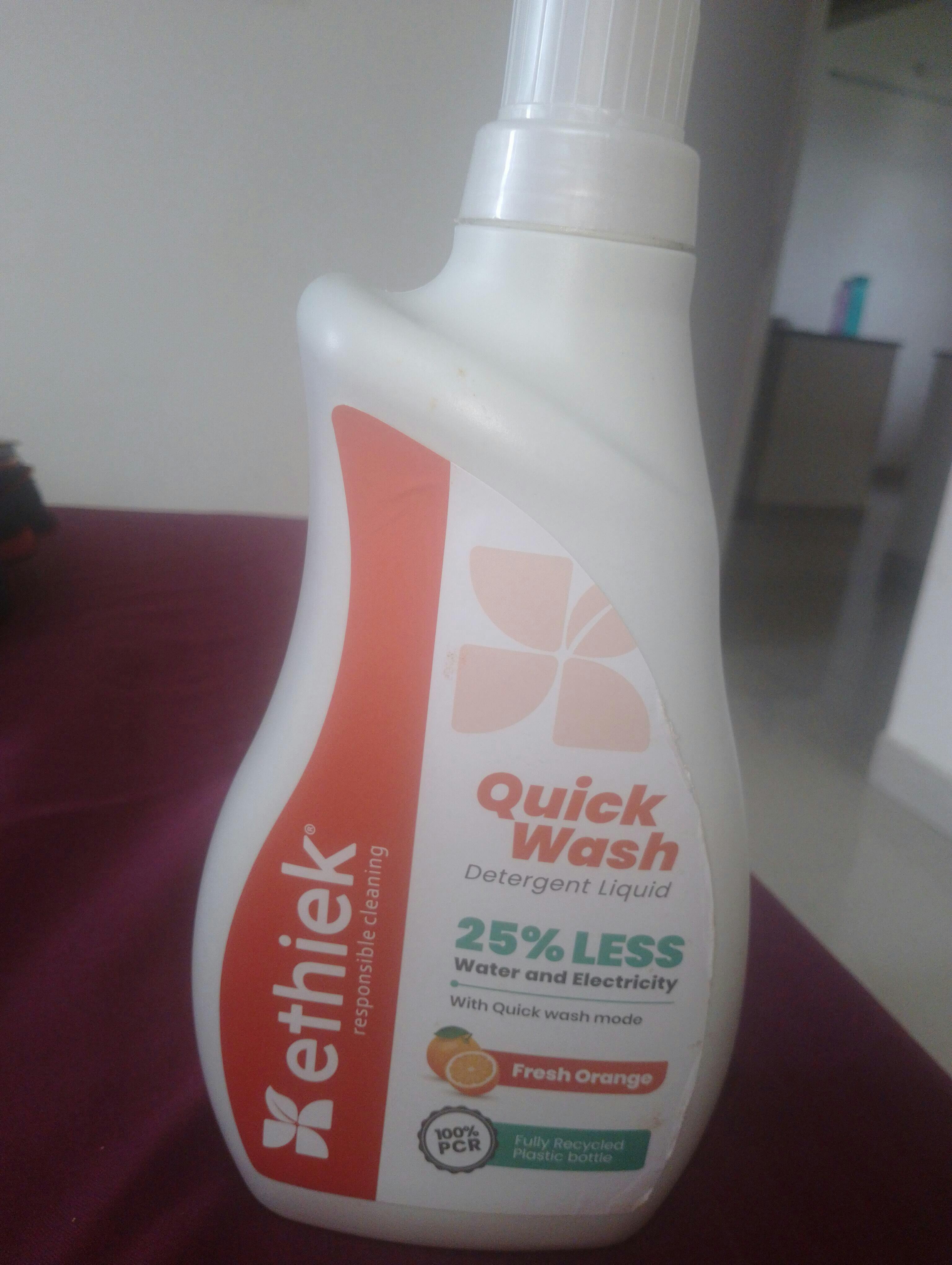 Quick Wash Natural Detergent Liquid - Save water & Electricity – Ethiek