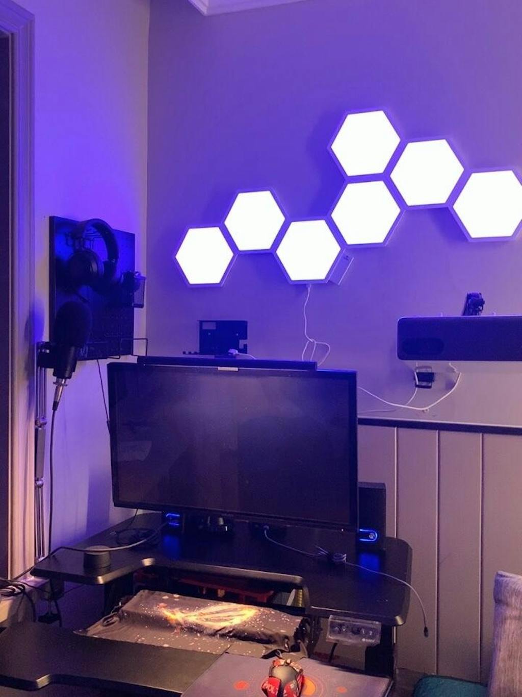 Large Wall Art Adjustable Wall Lights RGB Light Panel with Control