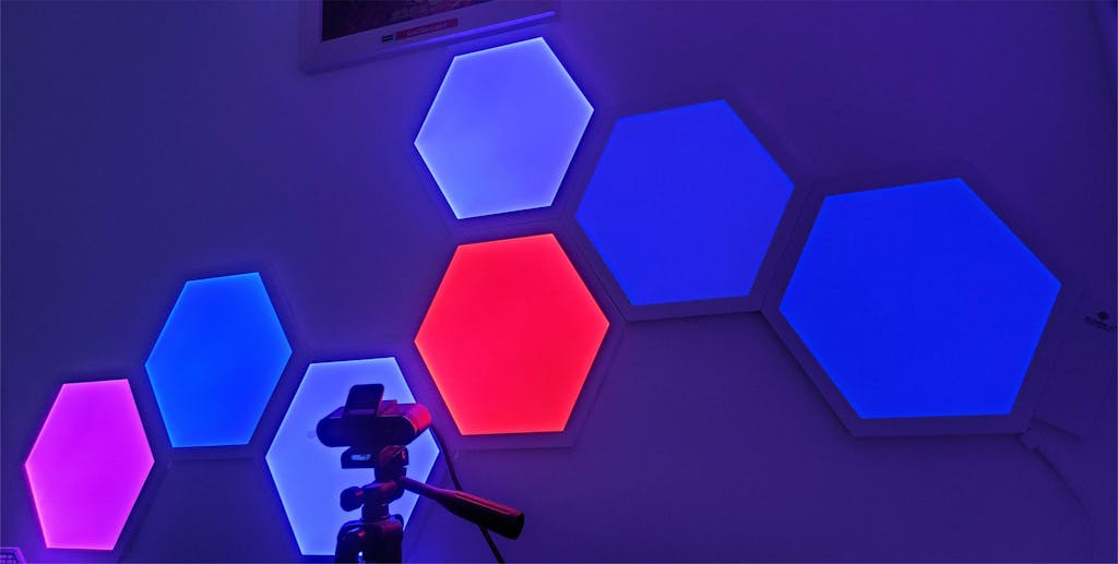 Large Wall Art Adjustable Wall Lights RGB Light Panel with Control