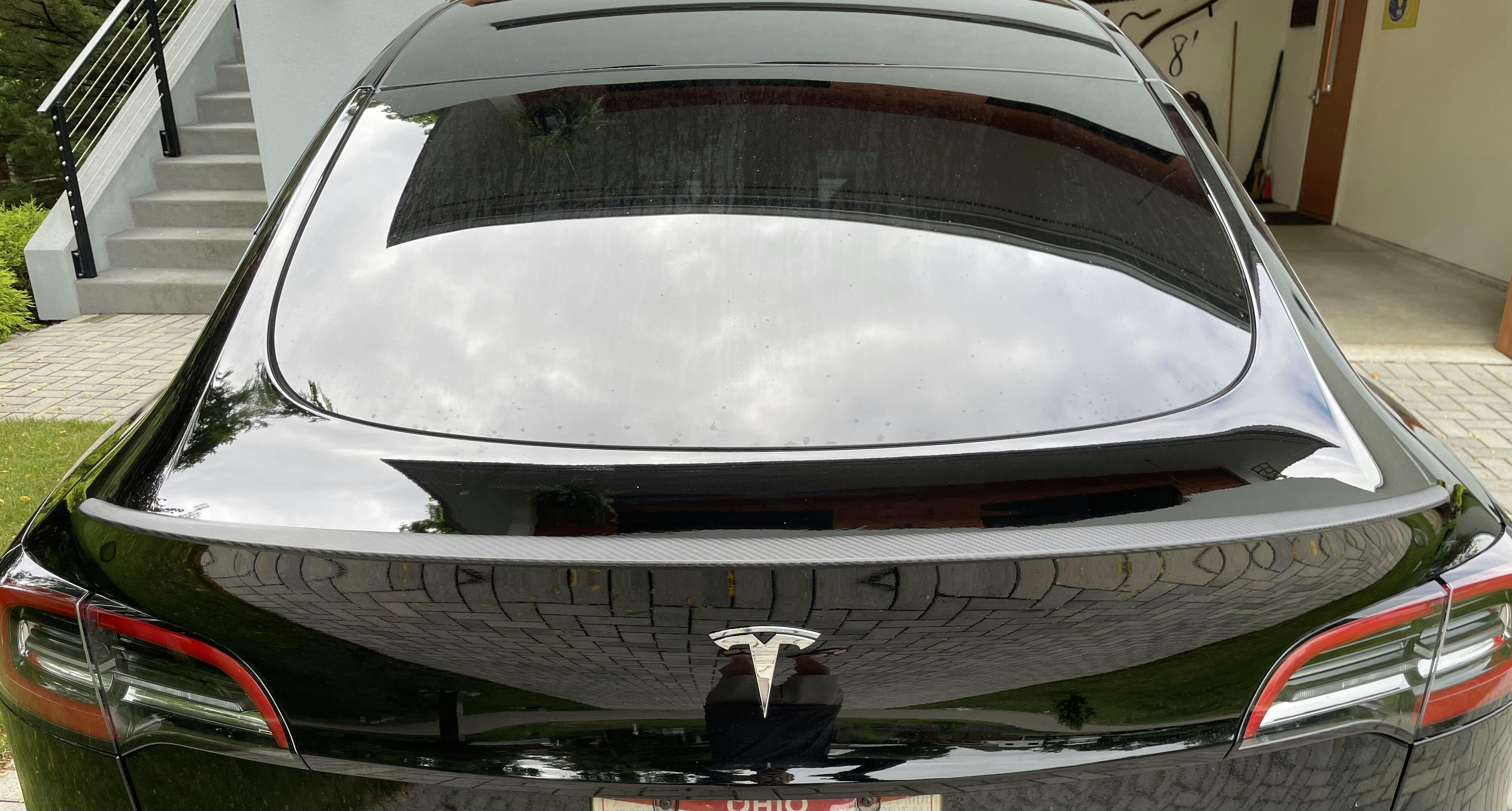 Carbon Fiber Tesla Spoiler Model Y 3 Real Carbon Fiber Spoiler Wing ...