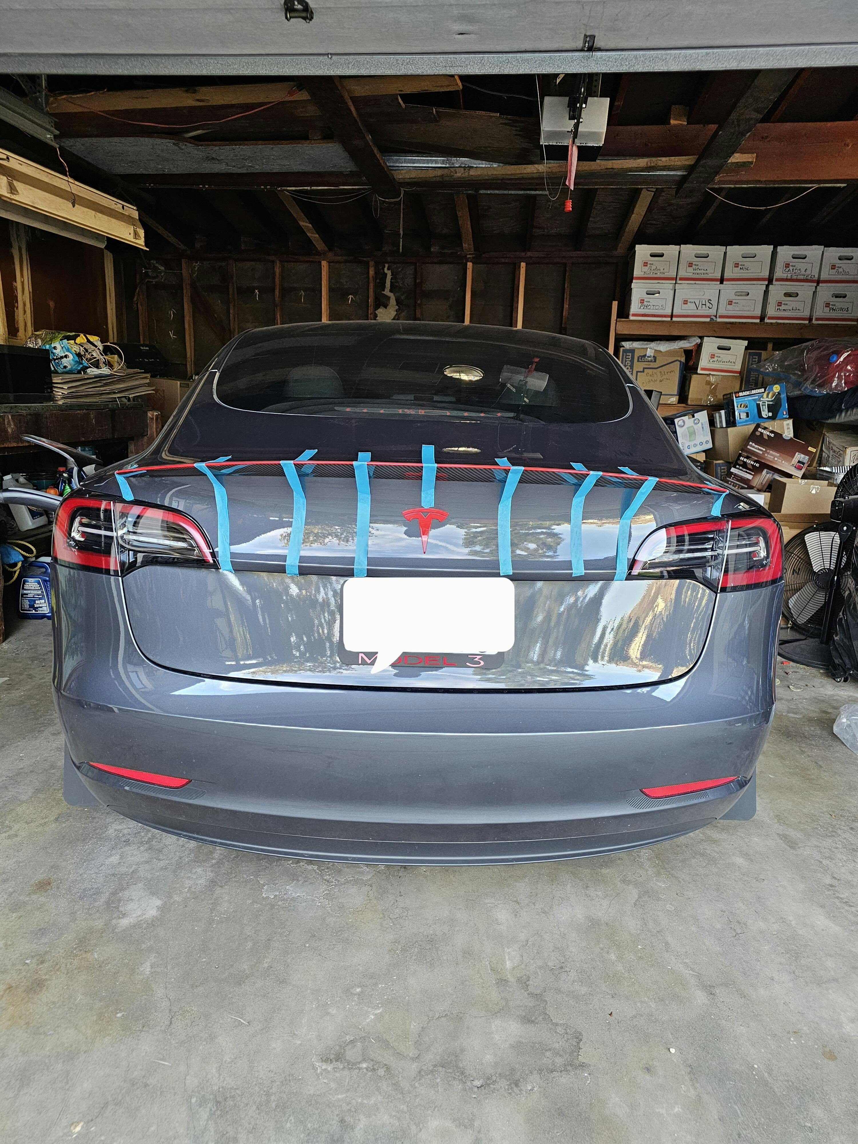 EVBASE Tesla Red Real Carbon Fiber Spoiler Wing for Model 3 Y - EVBASE ...