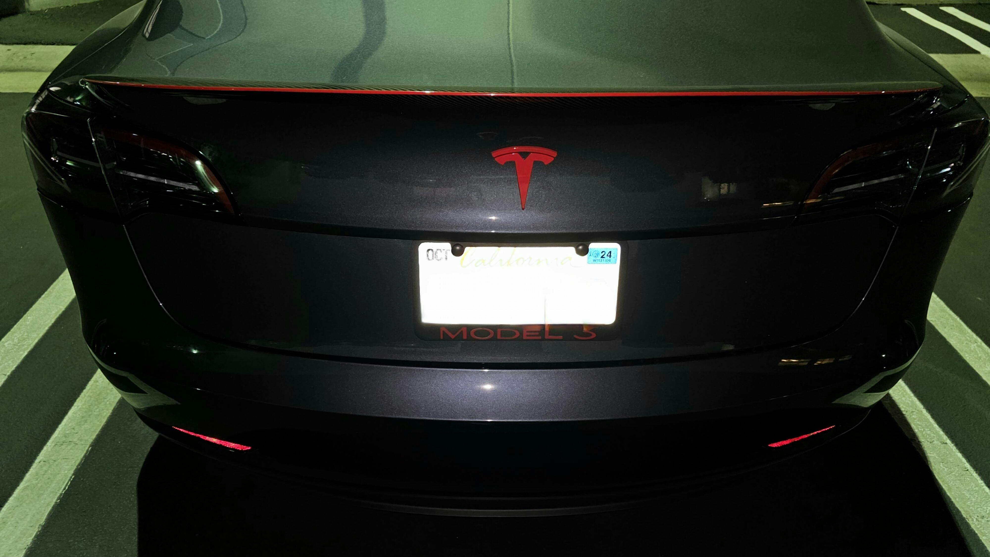 EVBASE Tesla Red Real Carbon Fiber Spoiler Wing for Model 3 Y - EVBASE ...
