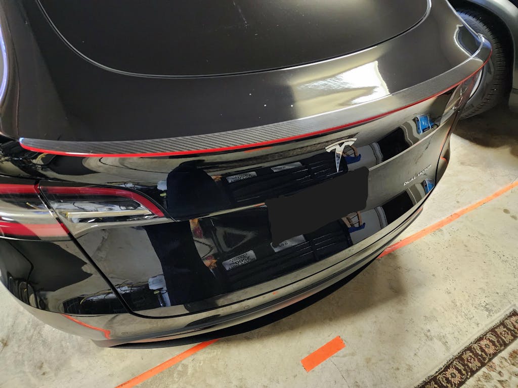 EVBASE Tesla Red Real Carbon Fiber Spoiler Wing for Model 3/Y - EVBASE ...