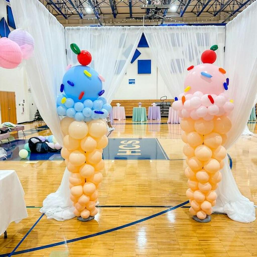 Balloon Ice Cream Cone Column Tutorial and Plans | Digital Balloon Rec ...