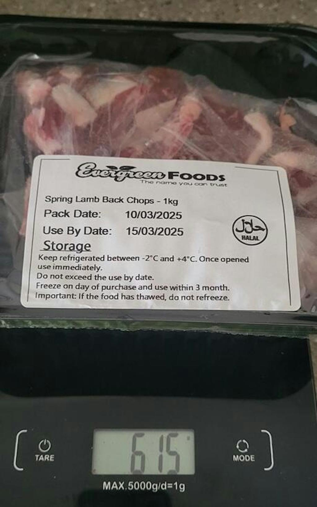 Halal Spring Lamb Back Chops - Evergreen Foods