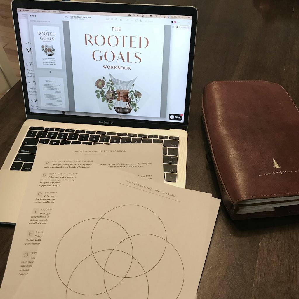 the ROOTED Goals Workbook - Evergreen Planner