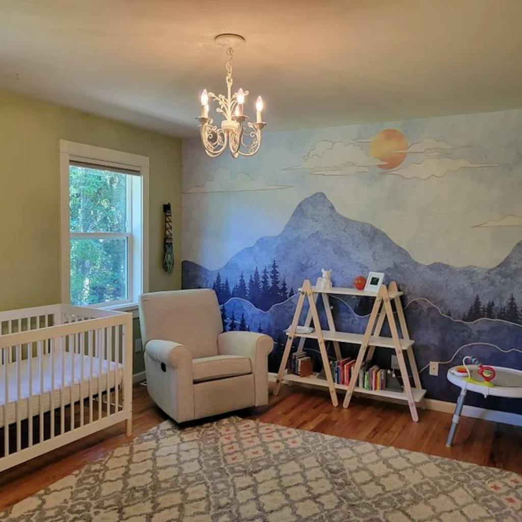 Sunset Mountain Landscape Bedroom Mural Wallpaper | Ever Wallpaper ...