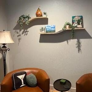 Wooden Floating Wall Hanging Shelf Wave - EWD – EWD