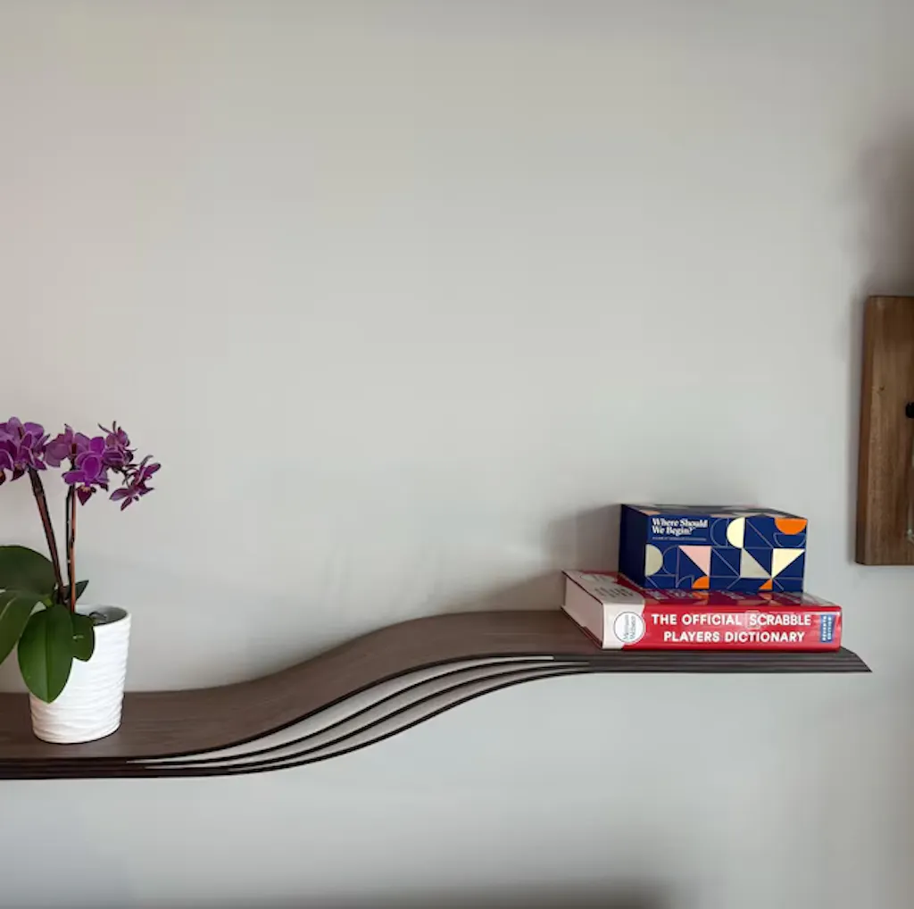 Wooden Floating Wall Hanging Shelf Wave - EWD – EWD
