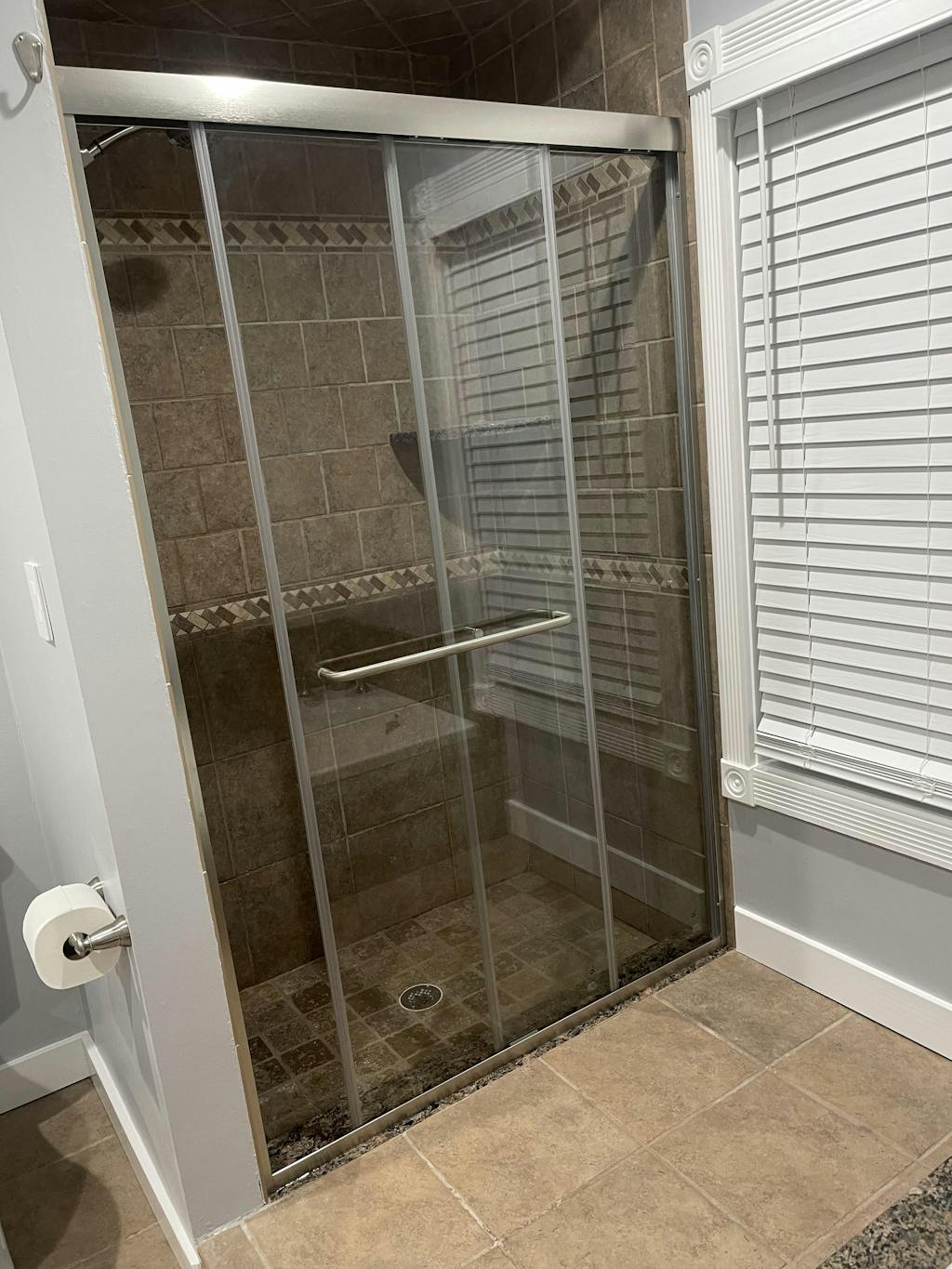 Glide 44-48" Wide x 70" High Sliding Glass Shower Doors Frame in Black ...