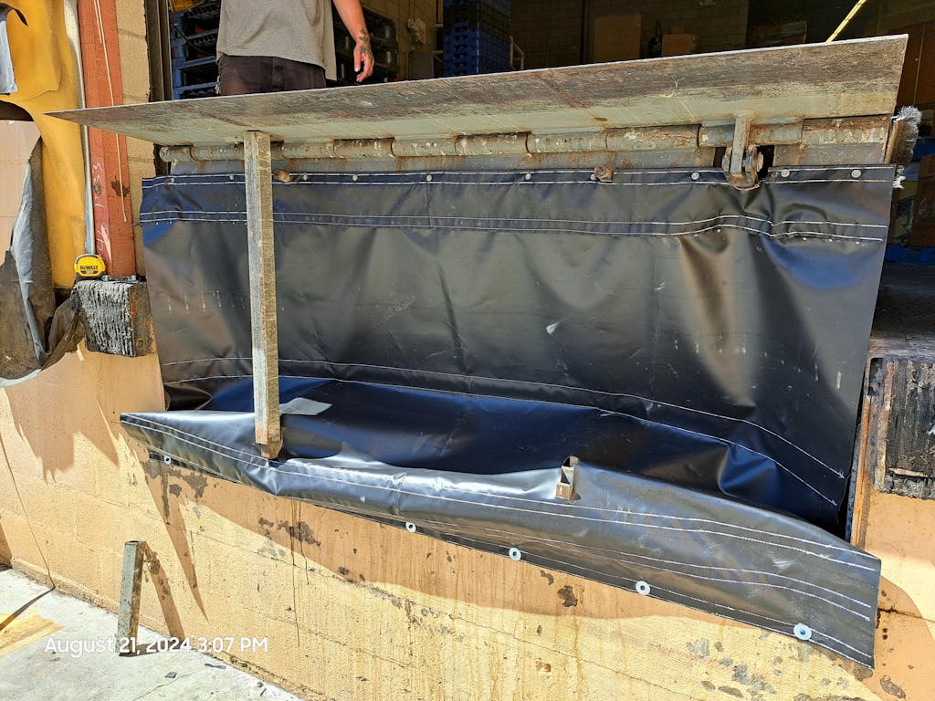 DLC-Stock | Easy-Install Dock Leveler Draft Curtain – Excel Solutions