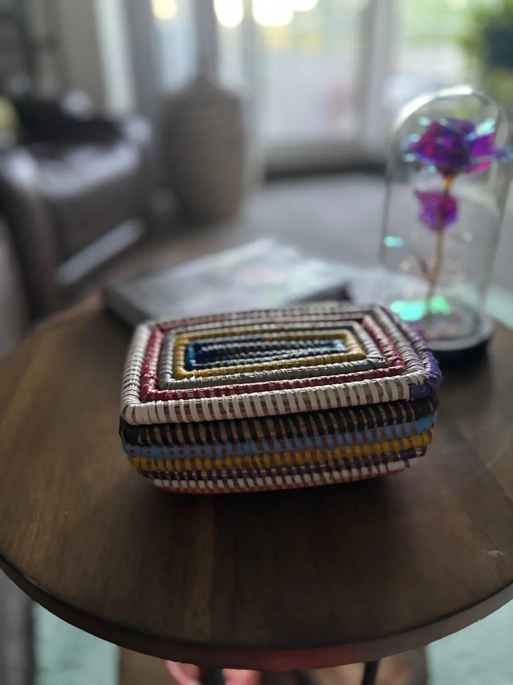 Ayo Handwoven Storage Basket – African Woven Basket for Home