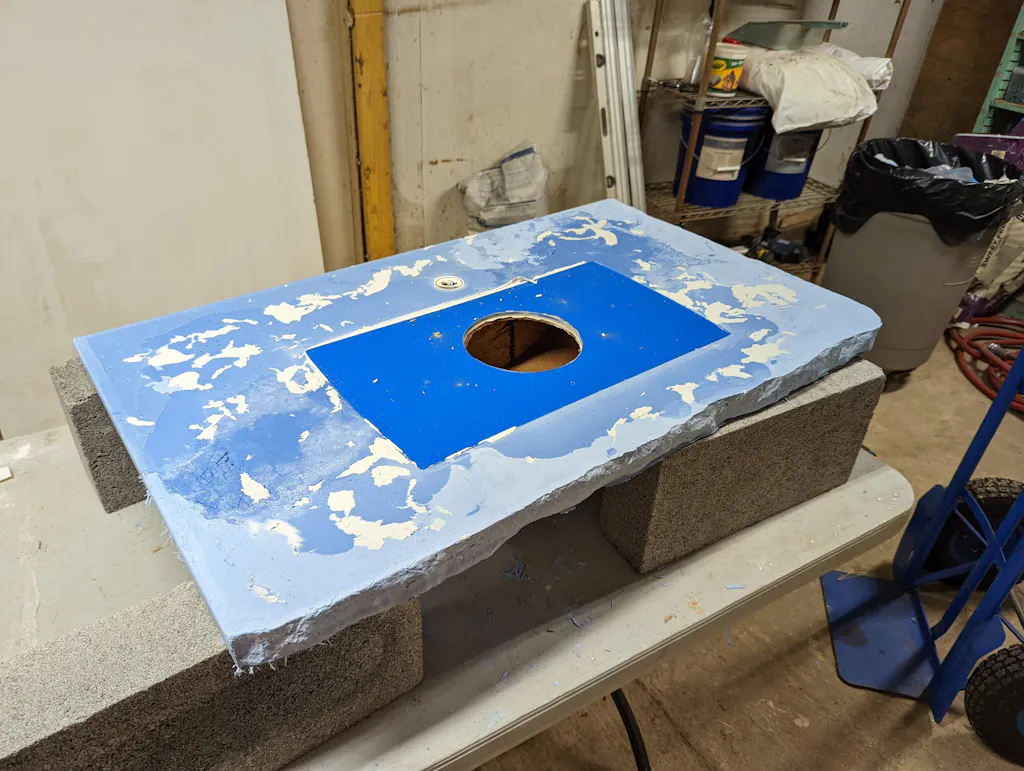 Concrete Sink Mold SDP-19 Tumulus Barrel (19.75"x11"x5.5")