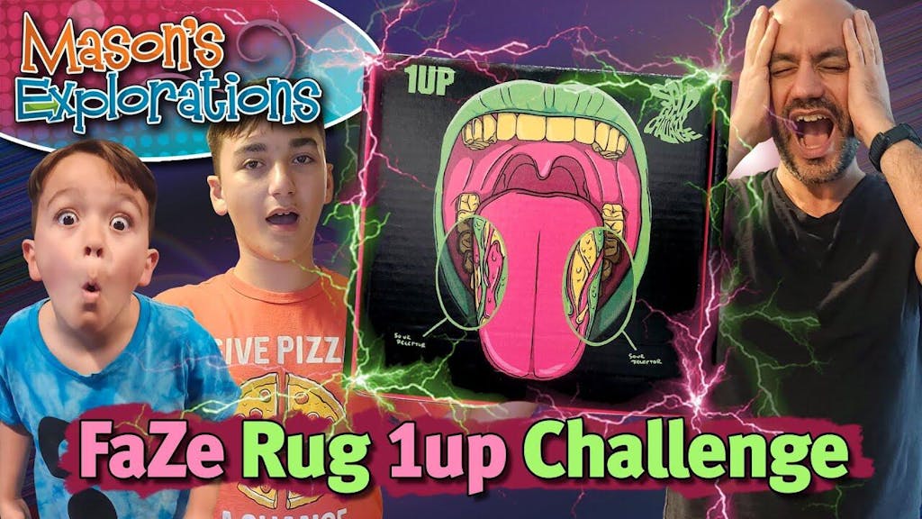 1UP Sour Challenge by FaZe Rug- Extreme Sour Candy Experience