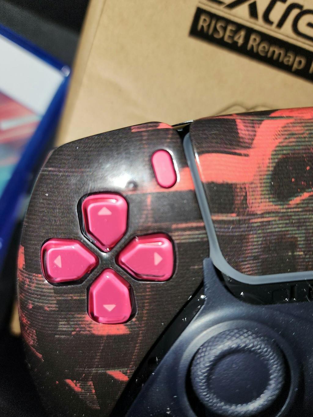 eXtremeRate Red Rubberized Grip Remappable RISE4 Remap Kit for PS5 ...