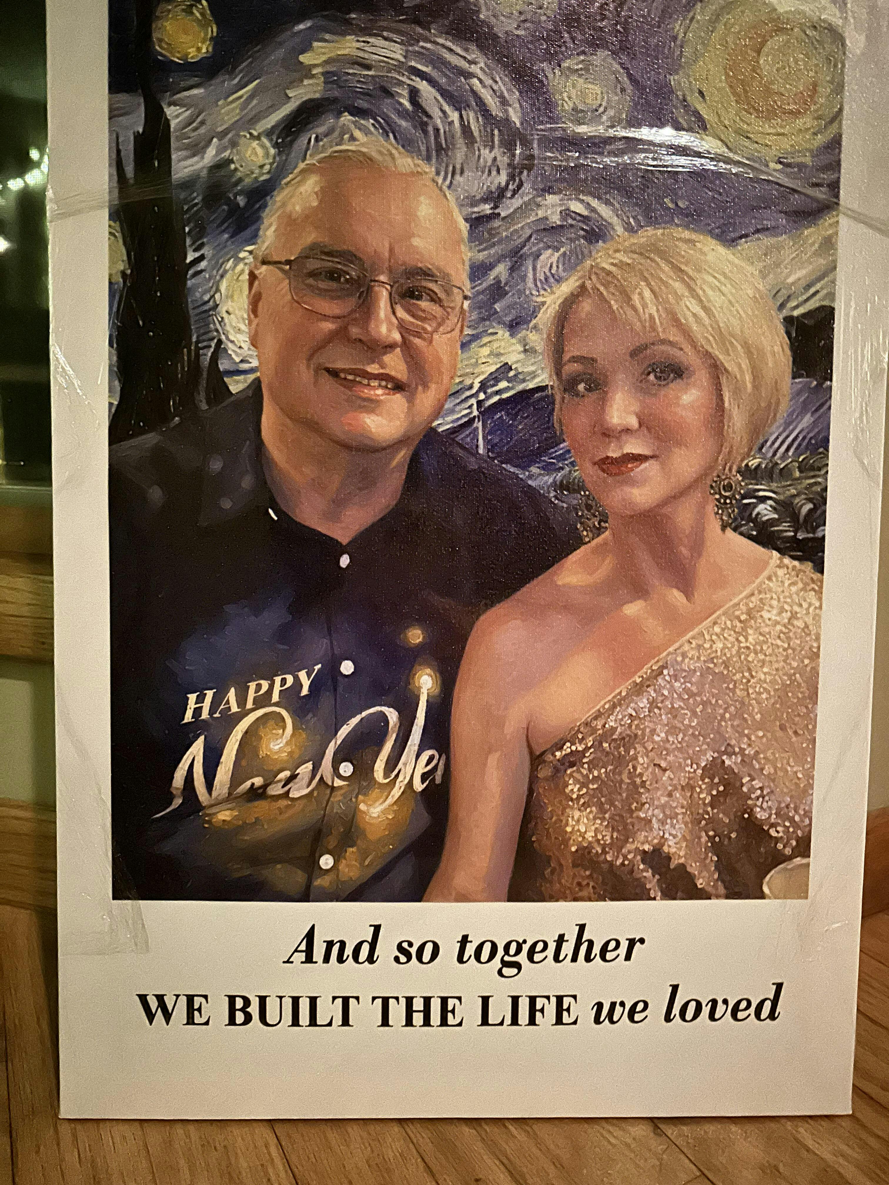 Van Gogh Style Custom Couple Portrait – Personalized Photo – Ezcustomize