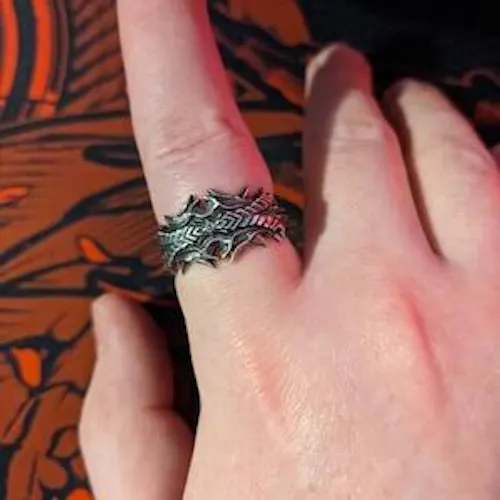 Infernal Dracken - Sterling Silver Fantasy Ring, Dragon Scale Ring ...