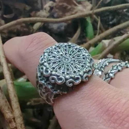 Infernal Dracken - Sterling Silver Fantasy Ring, Dragon Scale Ring ...