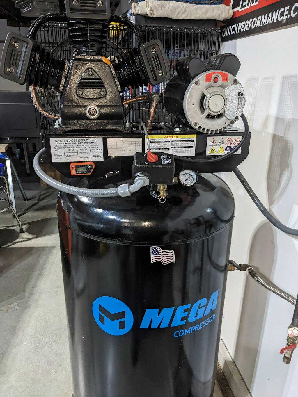 Mega Compressor MP-6580VC Air Compressor Single Stage 80 Gallon 5 HP 1 – FactoryPure