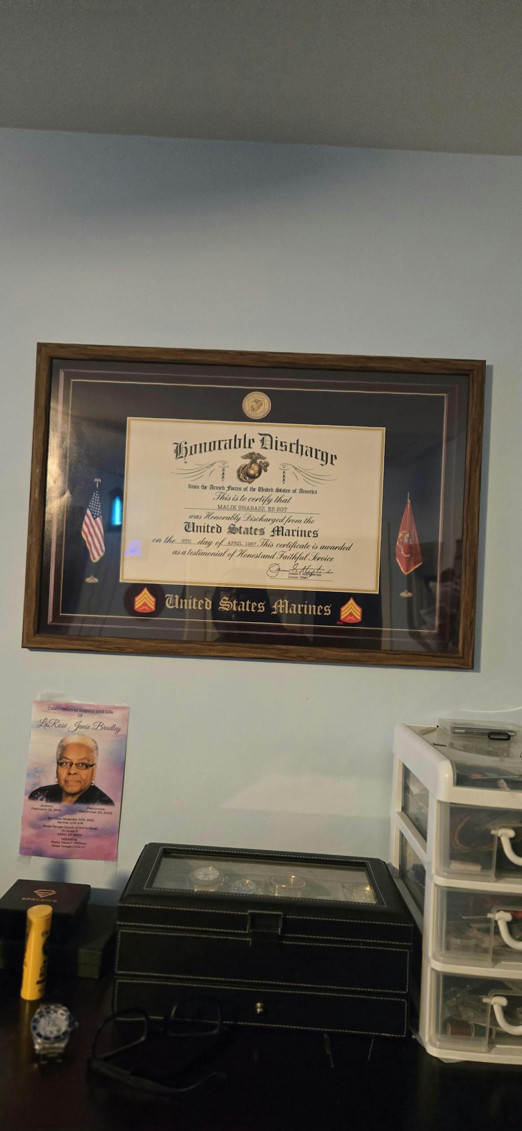 Custom Poster And Canvas Honorable Discharge Plaque. Military Award Av ...