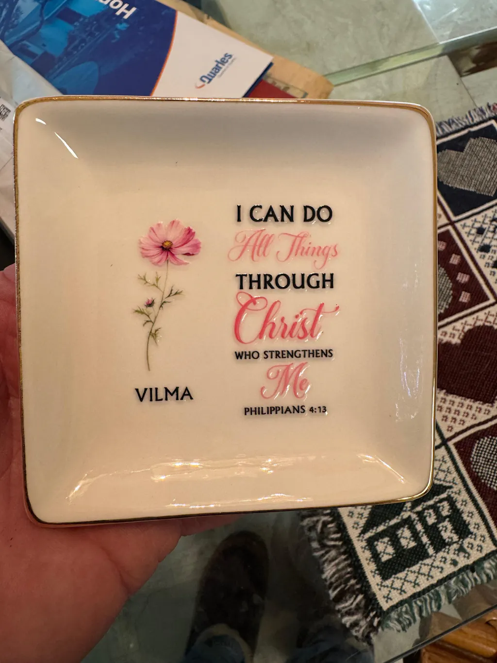 Gift For Women - Woman Of God Bible - Personalized Square Jewelry Dish ...