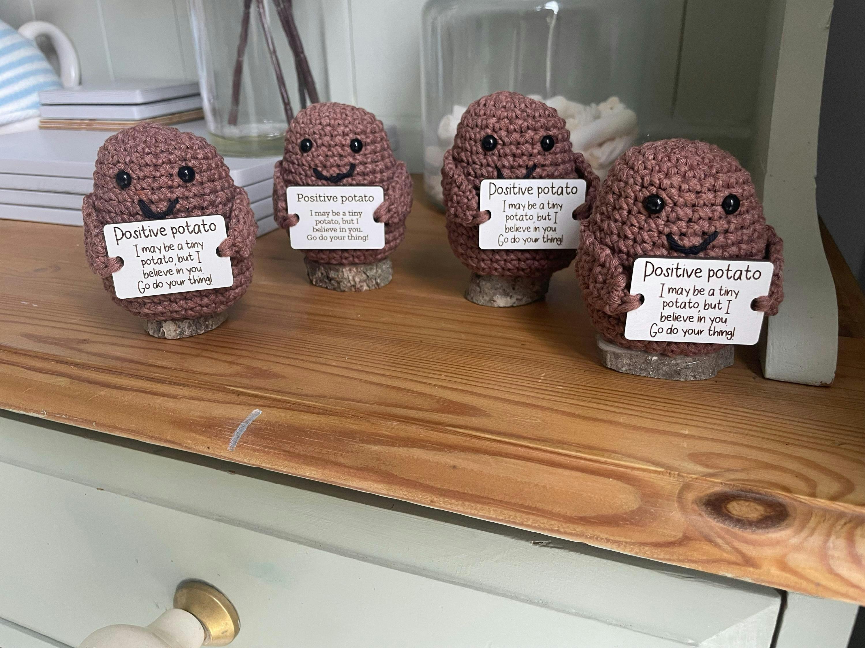 Positive Potato Engraved Signs - Crafted for Positivity and Joy