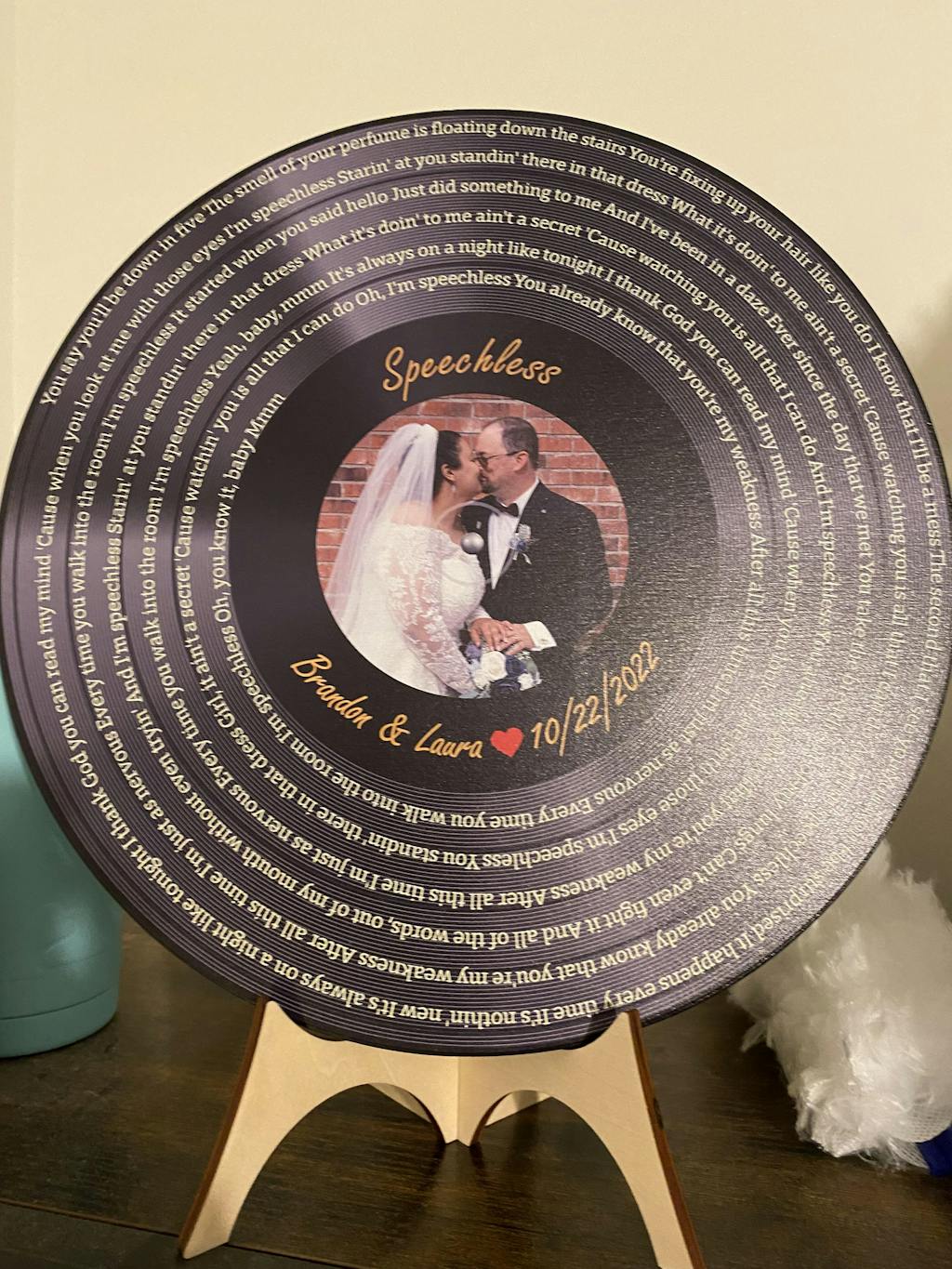 Custom Song Lyrics, Vinyl Record Art, Upload Photo, Customizable Song