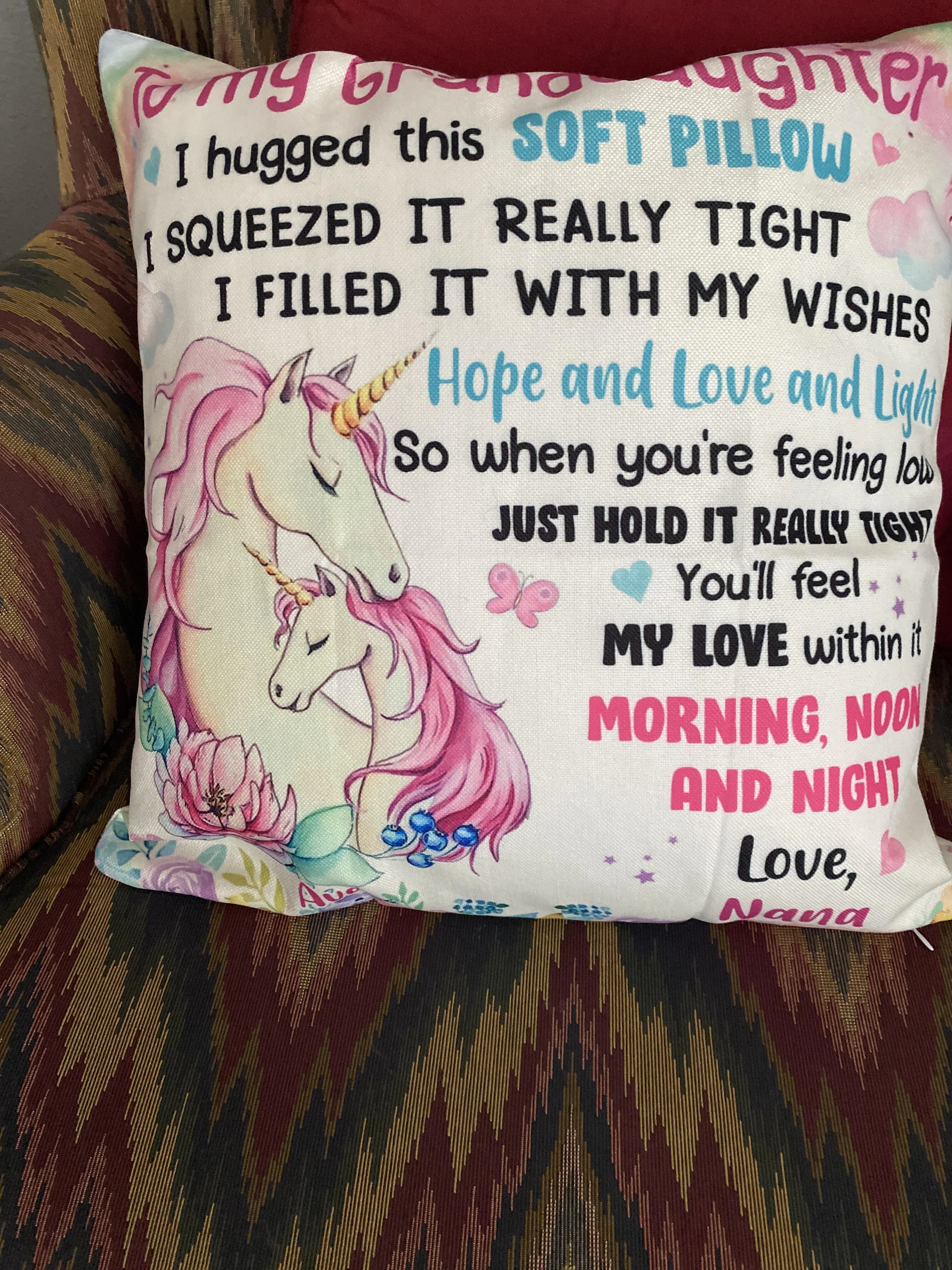 Personalized Granddaughter Unicorn Hug This Pillow JR71 81O34 - Famvibe ...