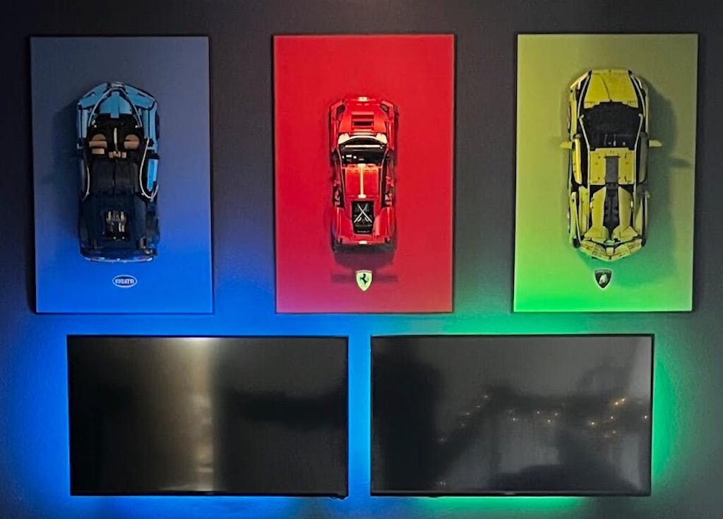 Acrylic Top-Speed Wall Mount Display for LEGO® Technic™ Lambo Green ...