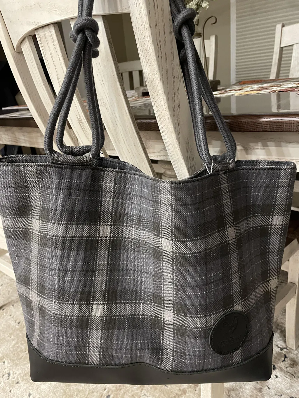 Silver / Gray Farmhouse Satchel Crossbody Bag / Purse - Farmhouse Is My ...
