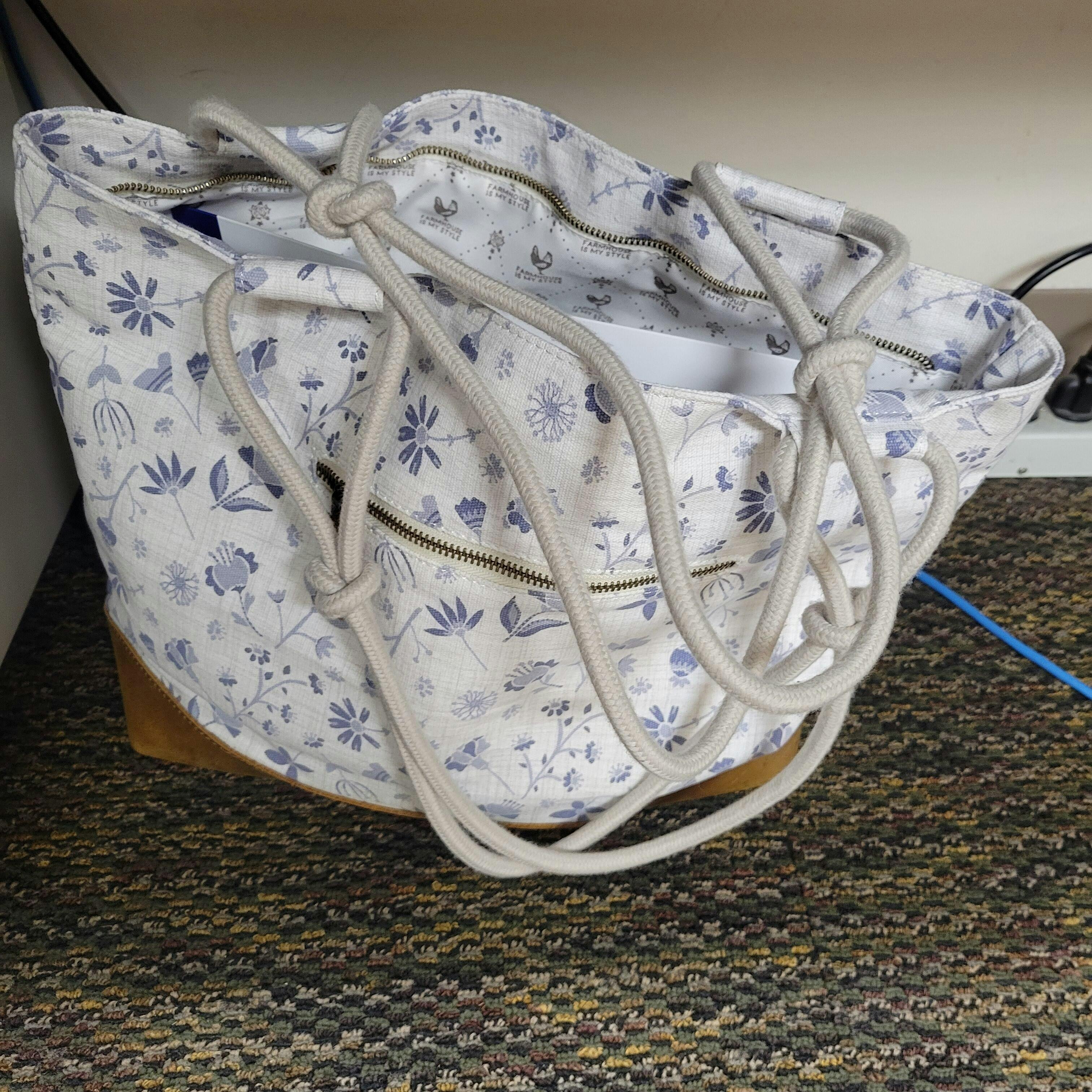 Pressed Flowers Farmhouse Hand Bag, Shoulder Bag, Tote, Purse ...