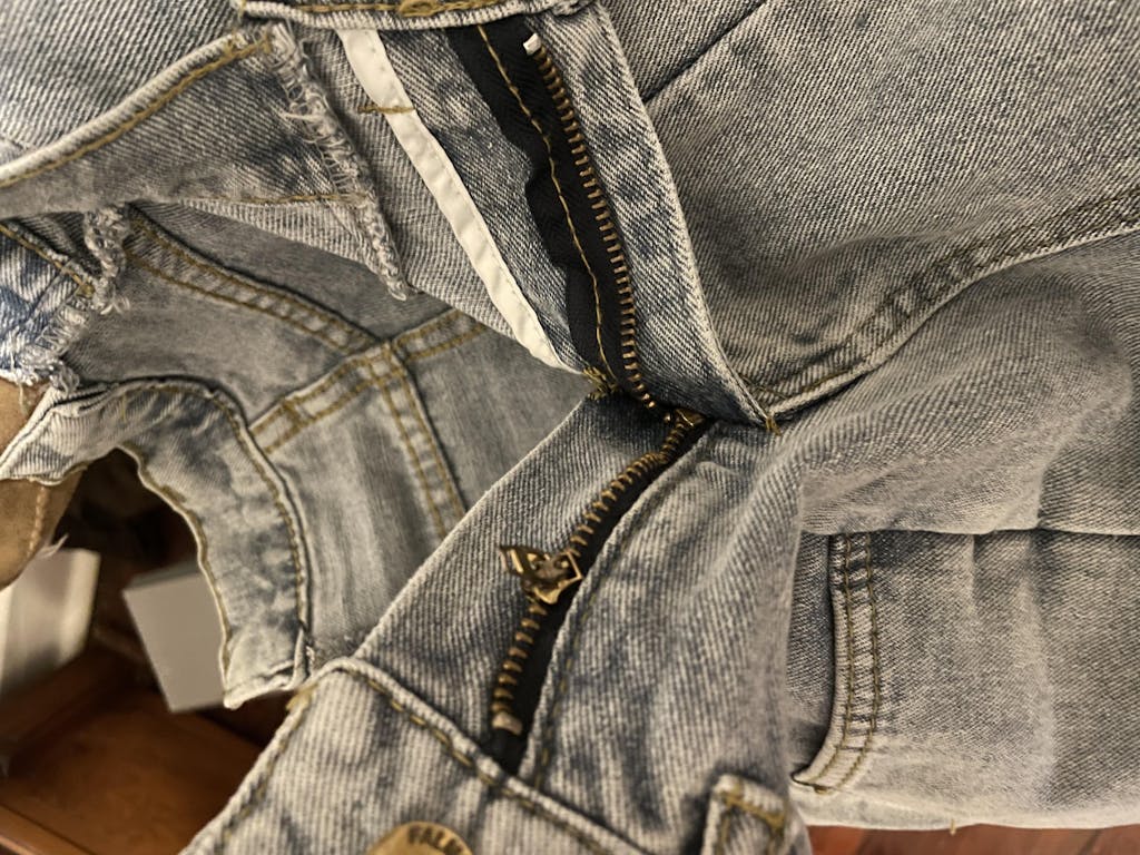 Blue Patterned High-Waist Jeans | Nayeon - Twice - Fashion Chingu