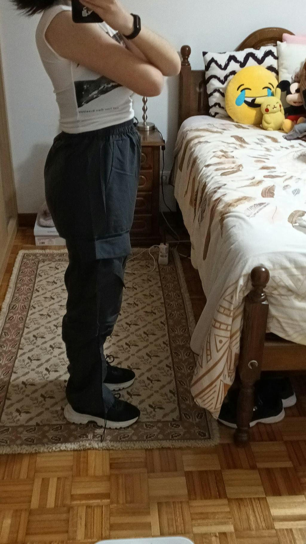 Grey Side Pocket Drawstring Pants | Ruka - BabyMonster - Fashion Chingu