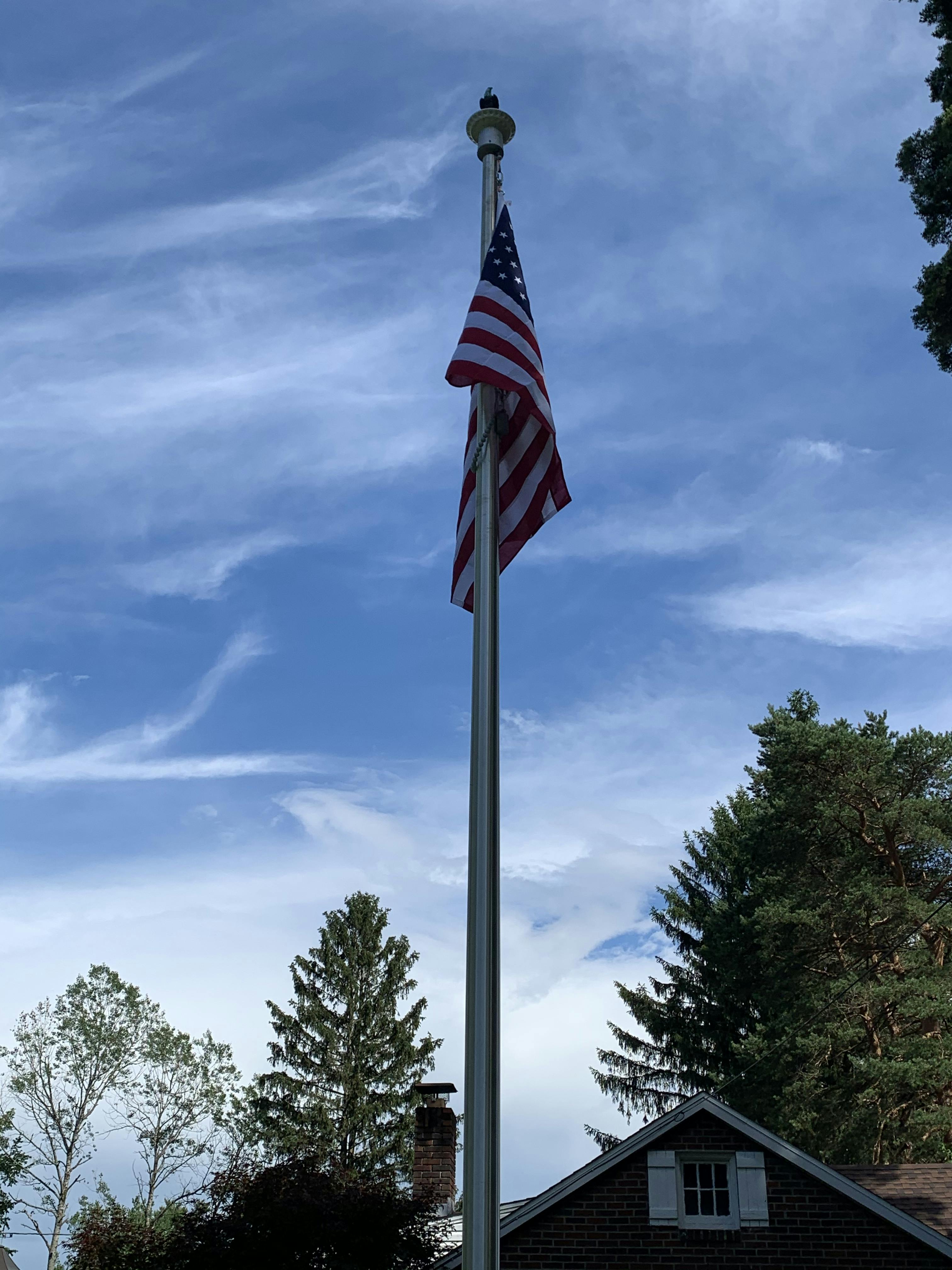 25 ft. Commercial Flagpole with Internal Cable Halyard Rated At 192 mp