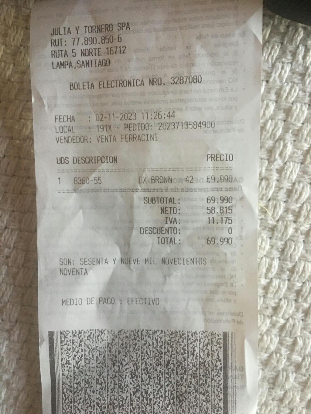 Zapatilla Ferracini Hombre 8360 Eco Dry Café Casual