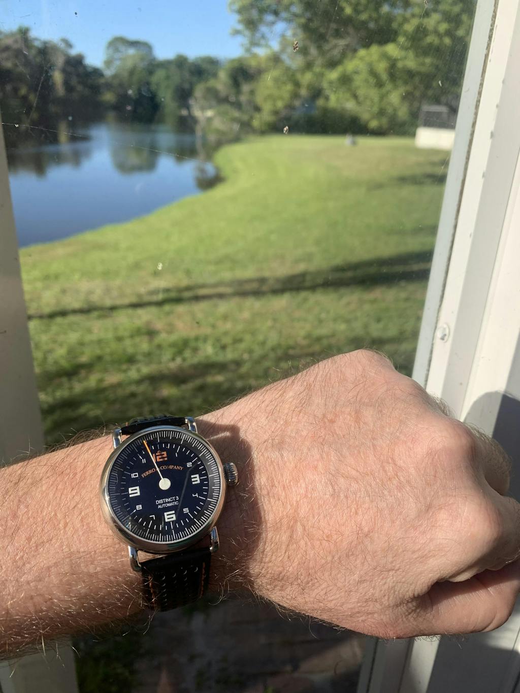 Ferro Watches Distinct 3 Vintage Style One Hand Race Watch Petrol ...