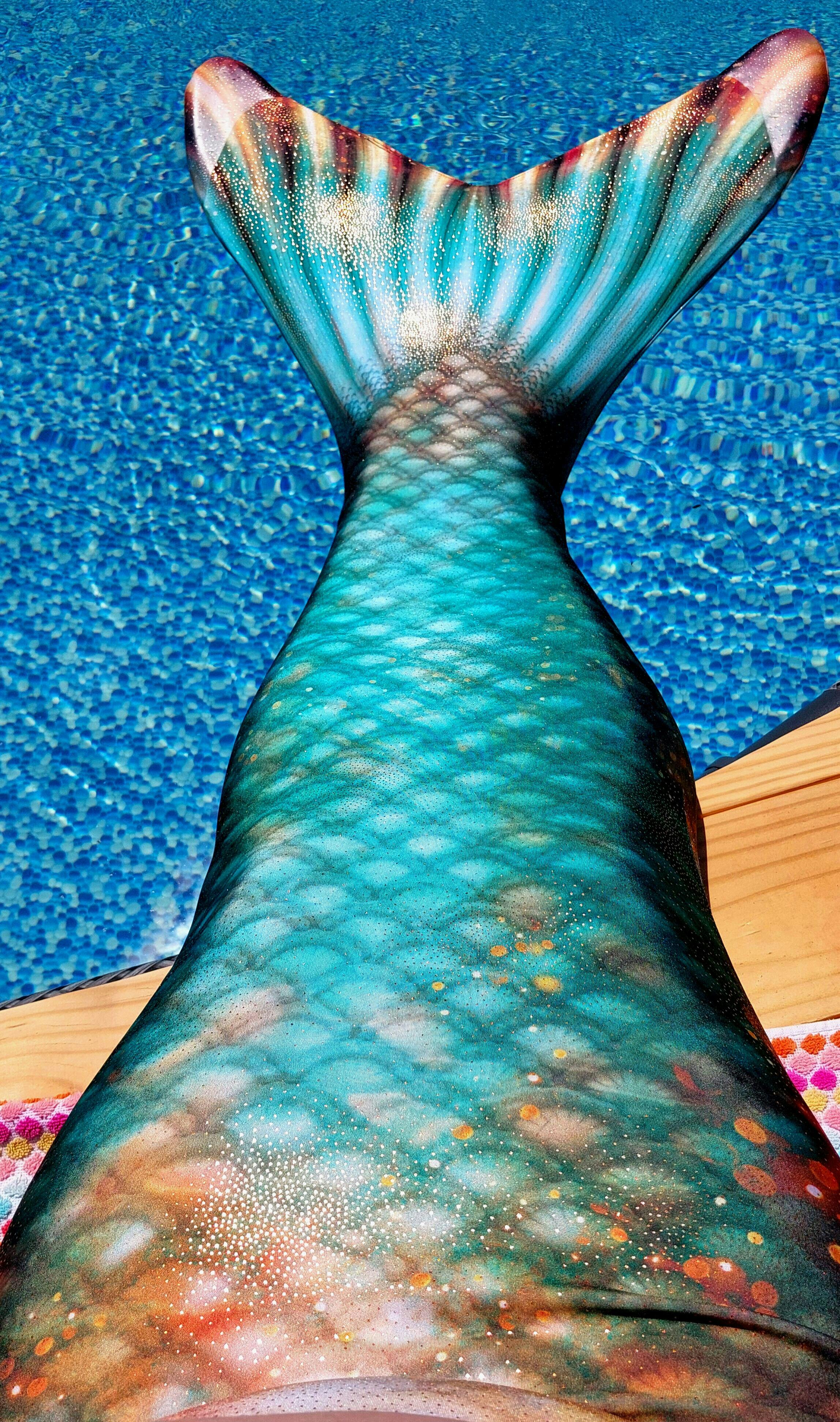 Bronzed Emerald Mermaid Tail – Fin Fun Mermaid