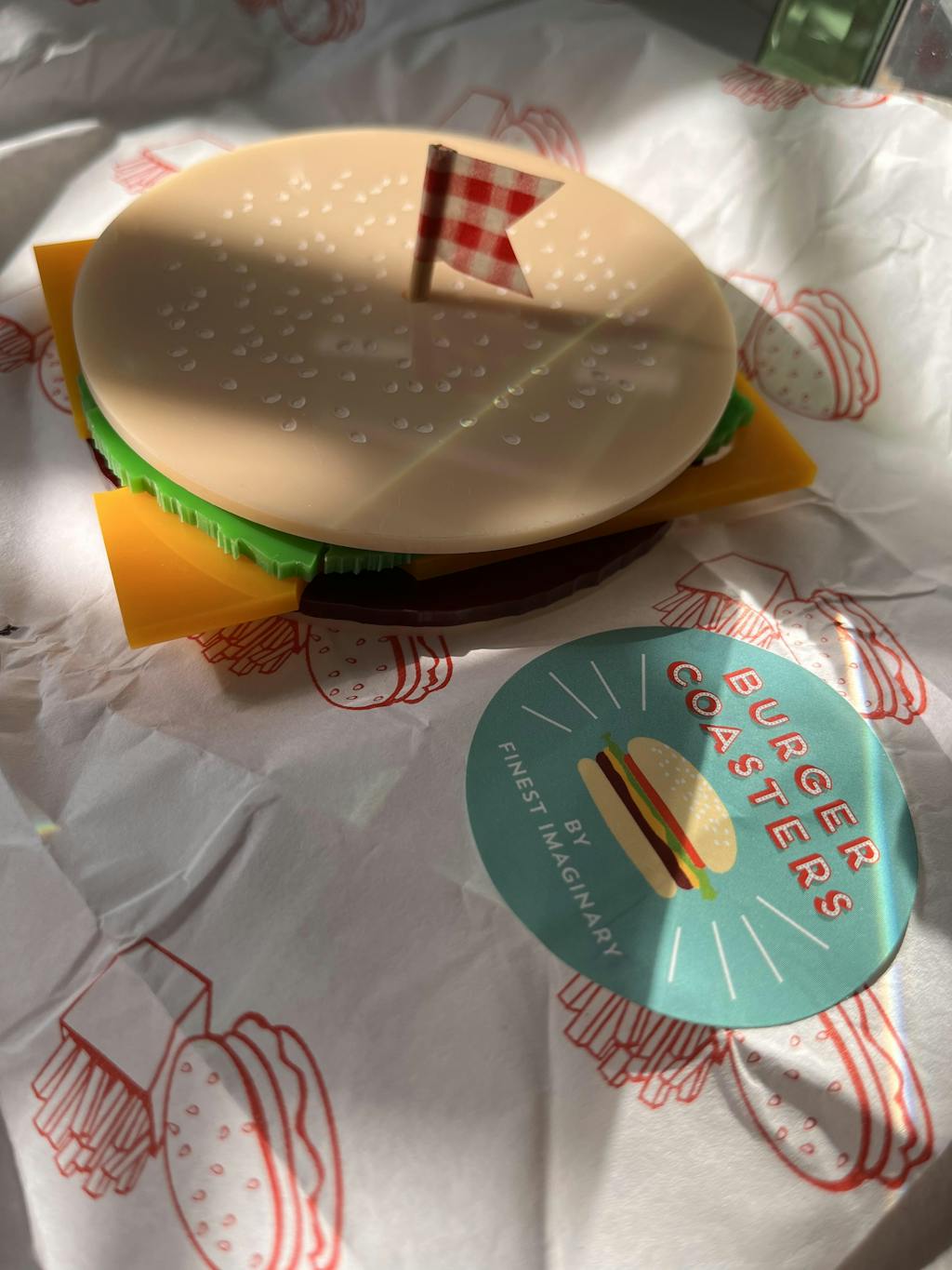 Burger Coasters | Handcrafted, Stackable Placemats for Foodies – Finest ...