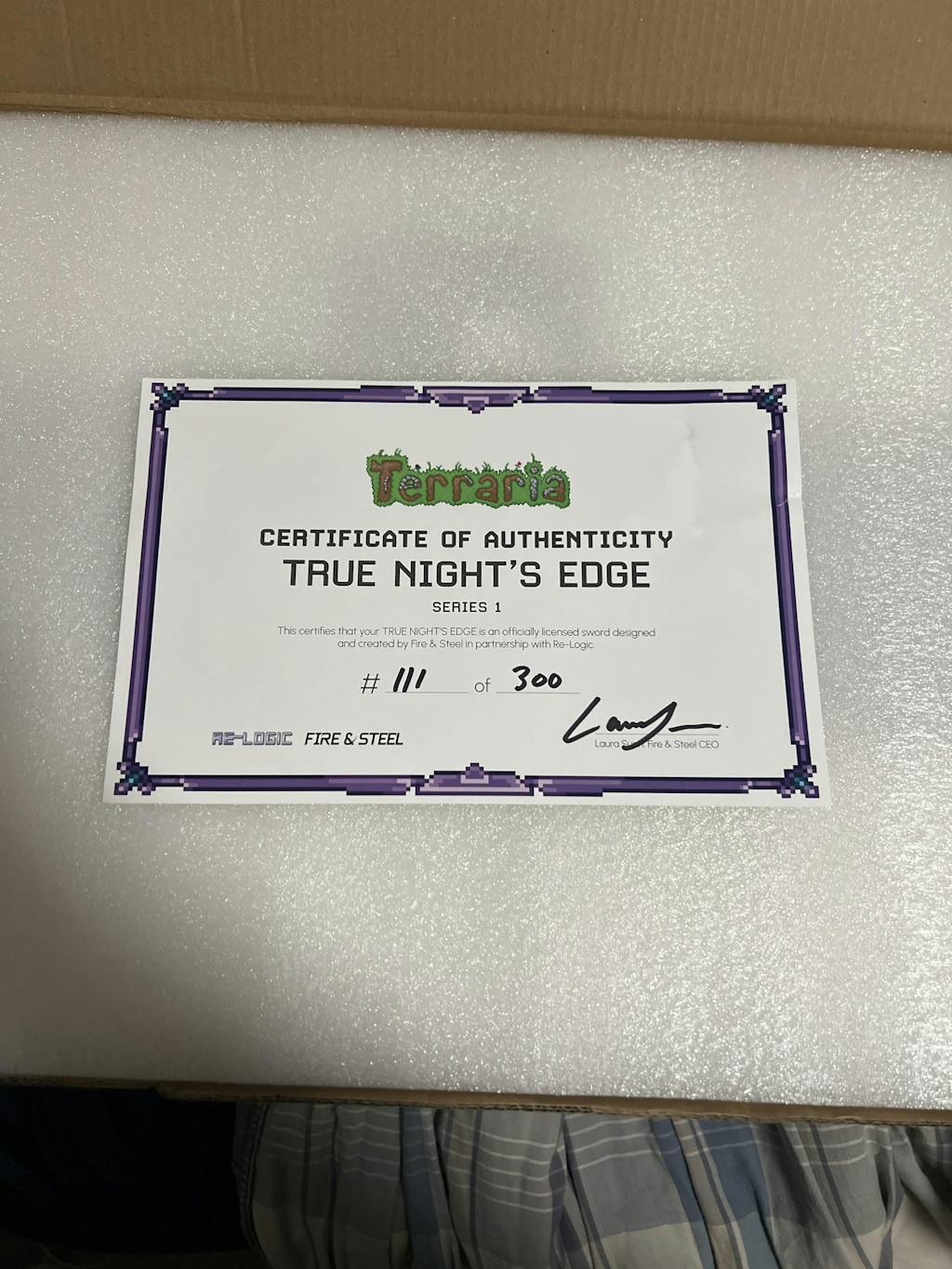 Terraria - True Night's Edge Sword Limited Edition | Fire & Steel Excl ...